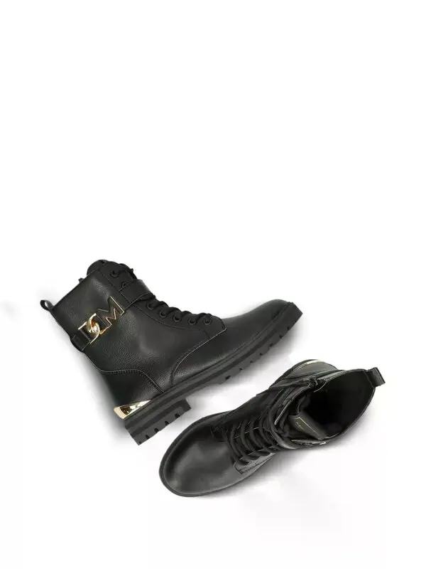 MEXX Prizzy Logo-plaque Lace-up Boots - Black