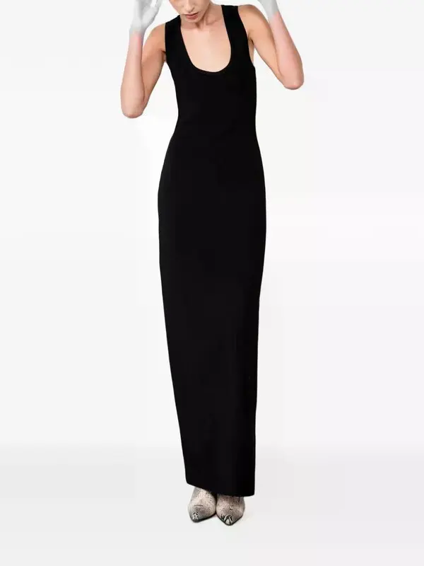 CAYET Nelly Scoop-neck Ribbed Maxi Dress