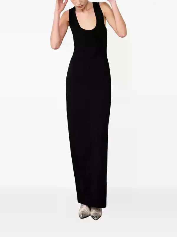 CAYET Nelly Scoop-neck Ribbed Maxi Dress