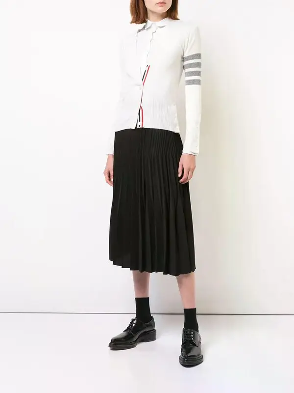 Thom Browne Striped Sleeve V-neck Cardigan