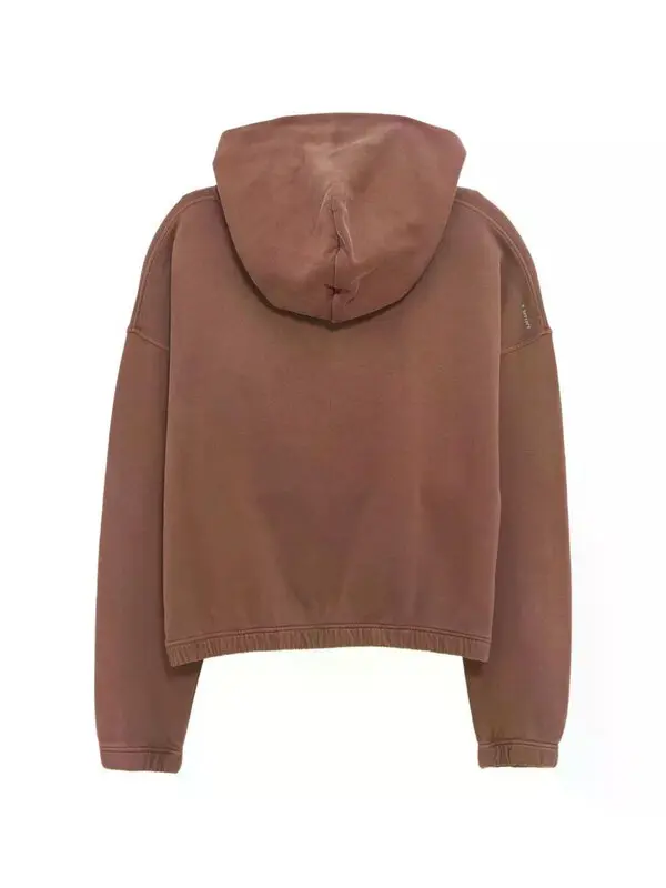 Satisfy Logo-print Hoodie - Brown