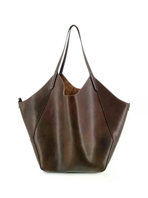 Brunello Cucinelli Lizard-effect Leather Bucket Bag - Brown