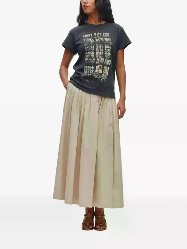 RABENS SALONER Ambla Slogan-print Cotton T-shirt