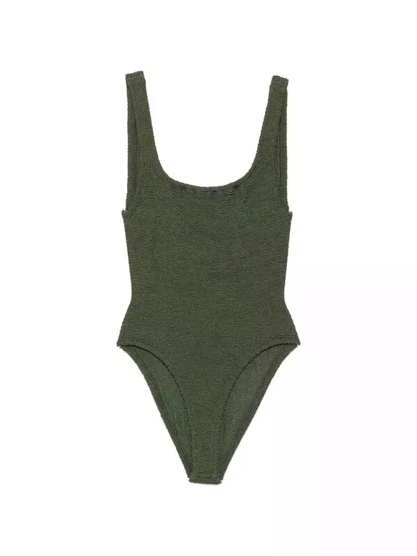 Hunza G Crinkle-effect Square-neck Swimsuit