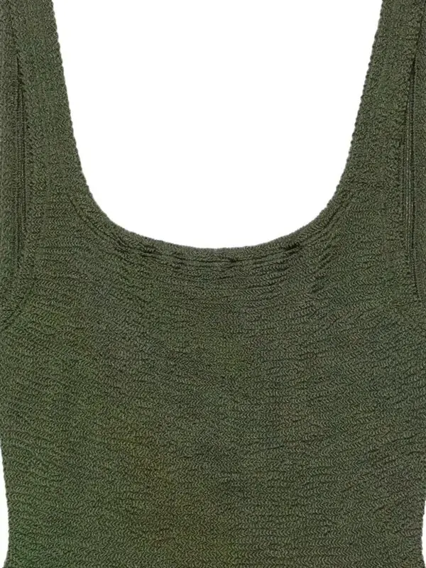 Hunza G Crinkle-effect Square-neck Swimsuit