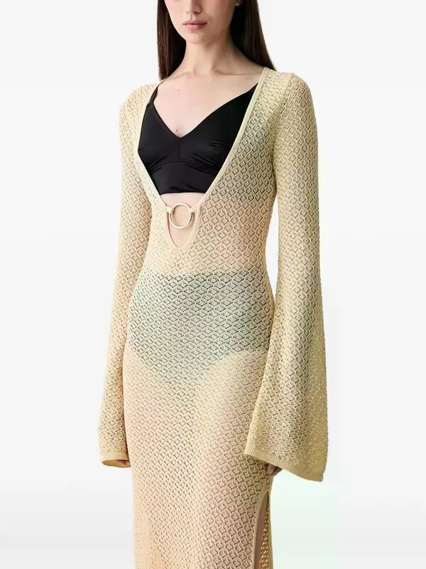 Bardot Bryn Crochet Ring Detail Maxi Dress - Yellow