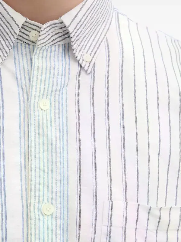 BEAMS Oxford Striped-pattern Button-down Shirt