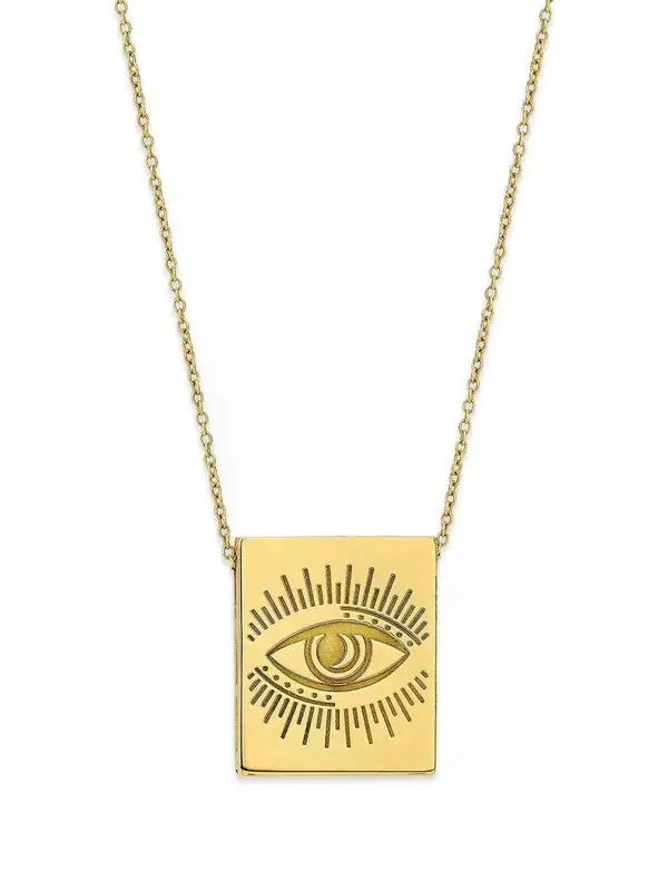 CAROL KAUFFMANN 18k Yellow Engraved Eye Motif Necklace - Gold