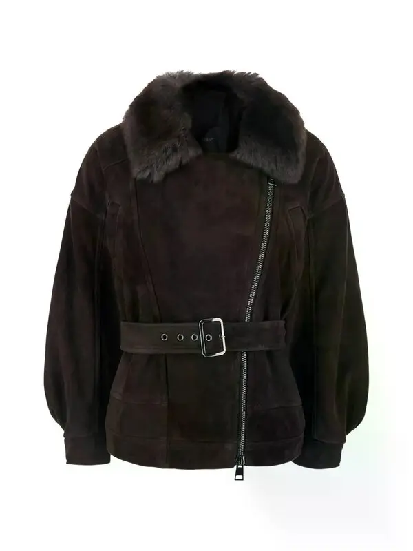 BLANCHA Suede Belted Jacket