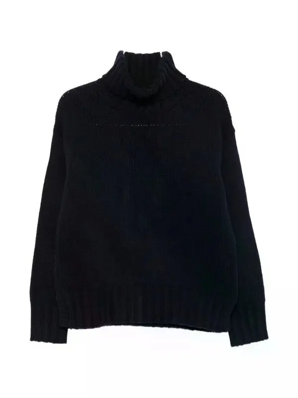 JUCCA Roll-neck Ribbed-trim Sweater