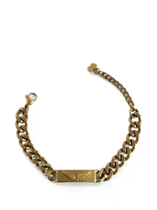 Zadig&Voltaire Logo-engraved Chain-link Bracelet - Gold