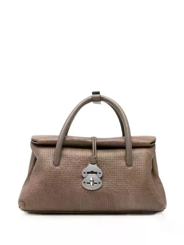 ZANELLATO Small Dotta Leather Tote Bag - Grey