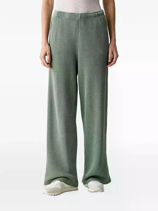 American Vintage Waffle-knit Elasticated-waist Trousers - Green