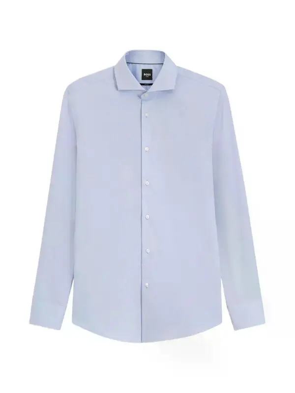 BOSS Slim-fit Cotton Shirt - Blue