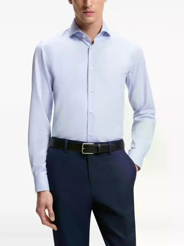 BOSS One Slim-fit Shirt In Wrinkle-resistant Oxford Cotton