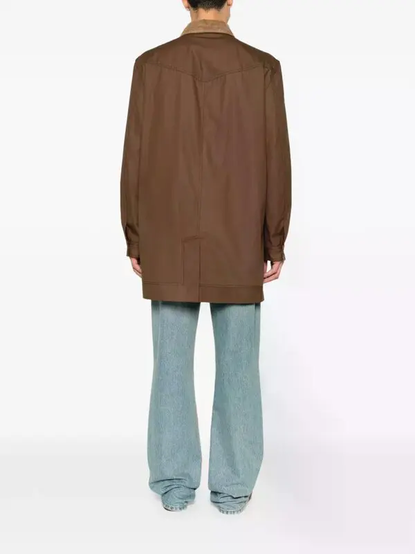 Valentino Garavani Corduroy Collar Long Sleeve Coat