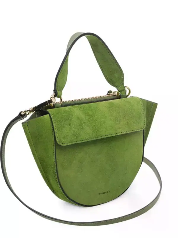 WANDLER Hortensia Suede Clutch Bag