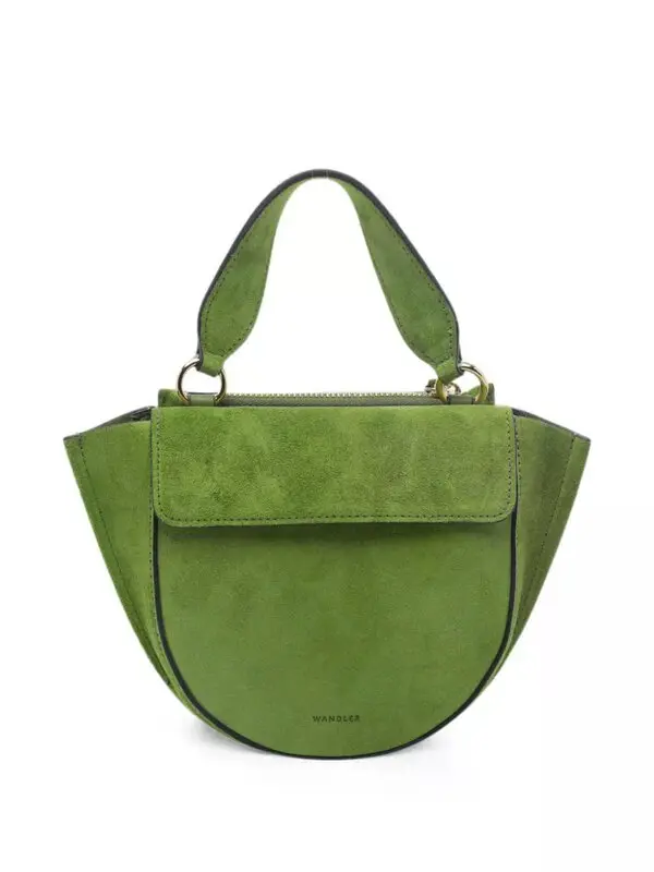 WANDLER Hortensia Suede Clutch Bag