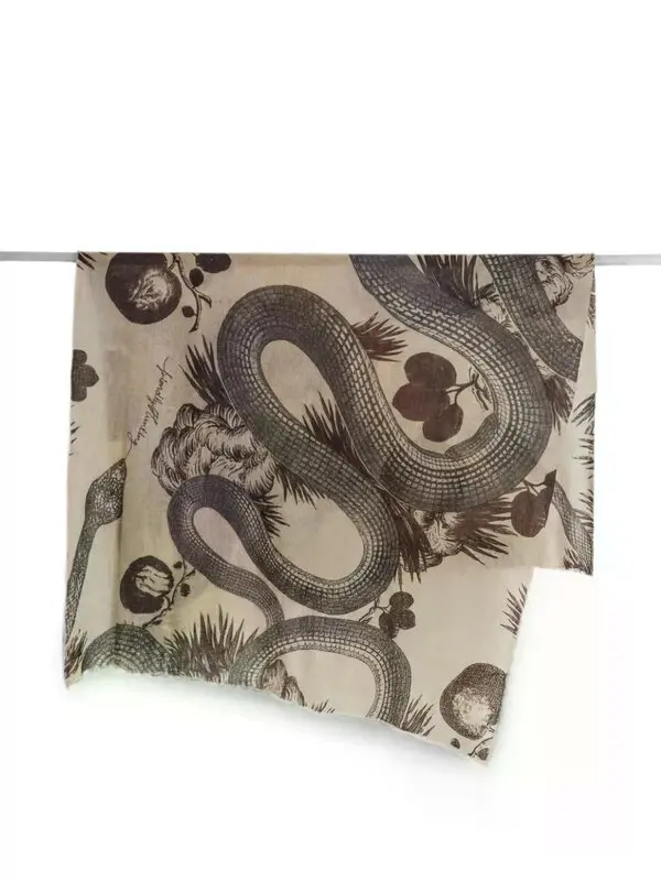 FRIENDLY HUNTING Garden Eden Cashmere Scarf - Neutrals