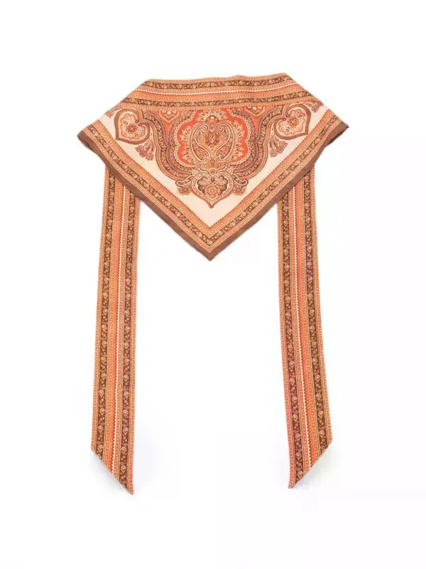 Zimmermann Paisley-print Silk Twill Hat - Orange