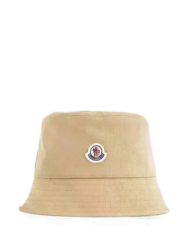 Moncler Logo-patch Bucket Hat - Neutrals