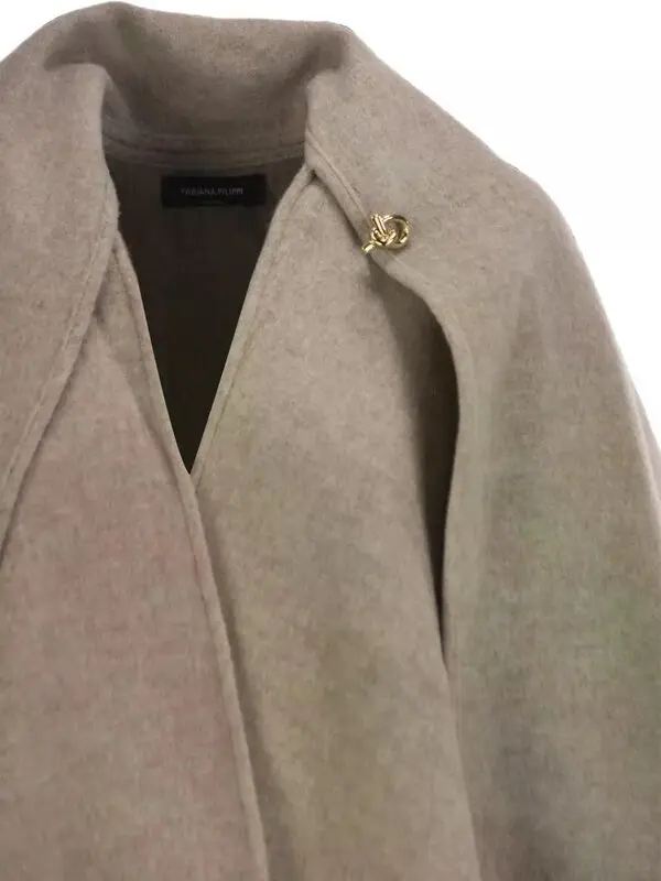 Fabiana Filippi Scarf-detail Cape - Neutrals
