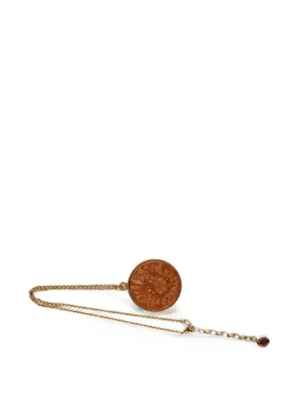 GABRIELE FRANTZEN Tone Lion Motif Pendant Necklace - Gold