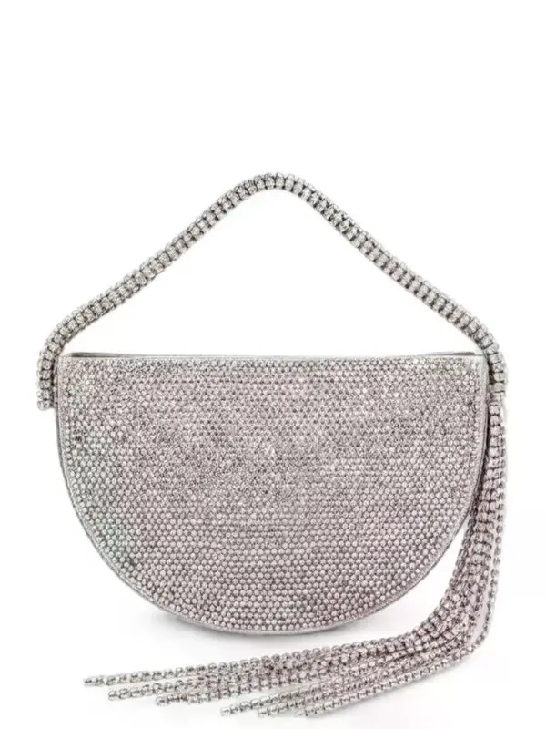 GEDEBE Gabi Rhinestone-embellished Fringed Tote Bag - Silver