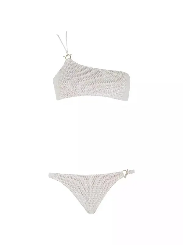 PIN-UP STARS Crochet-knit One-shoulder Bikini