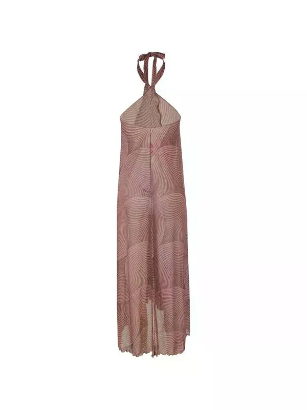 PIN-UP STARS Lamé Geometric-pattern Pareo - Pink