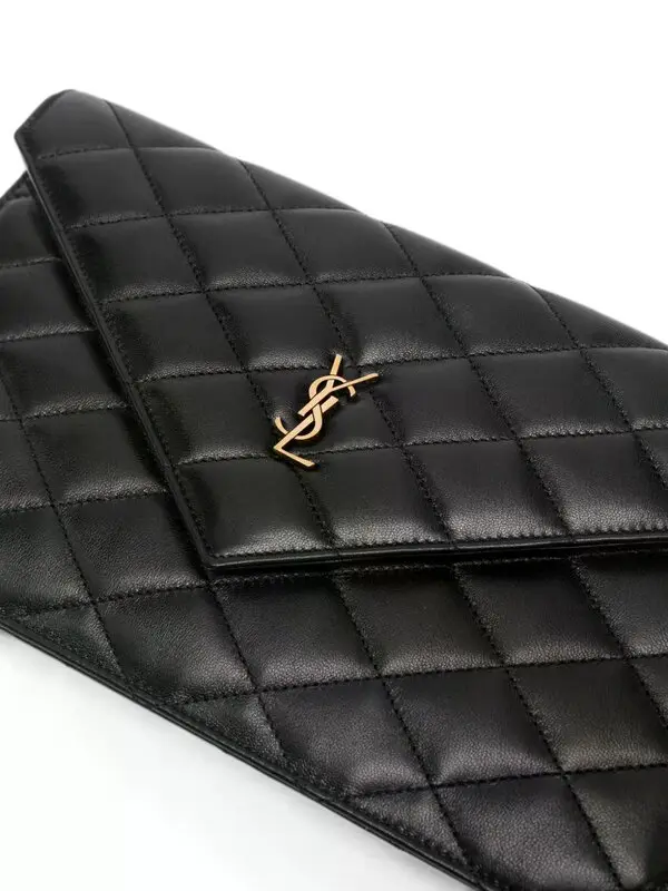 Saint Laurent Quilted Clutch Bag