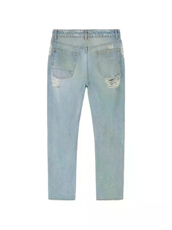 Palm Angels Distressed Patchwork Jeans