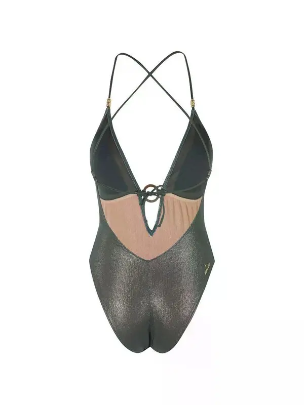 PIN-UP STARS Lamé Tulle-panel Swimsuit