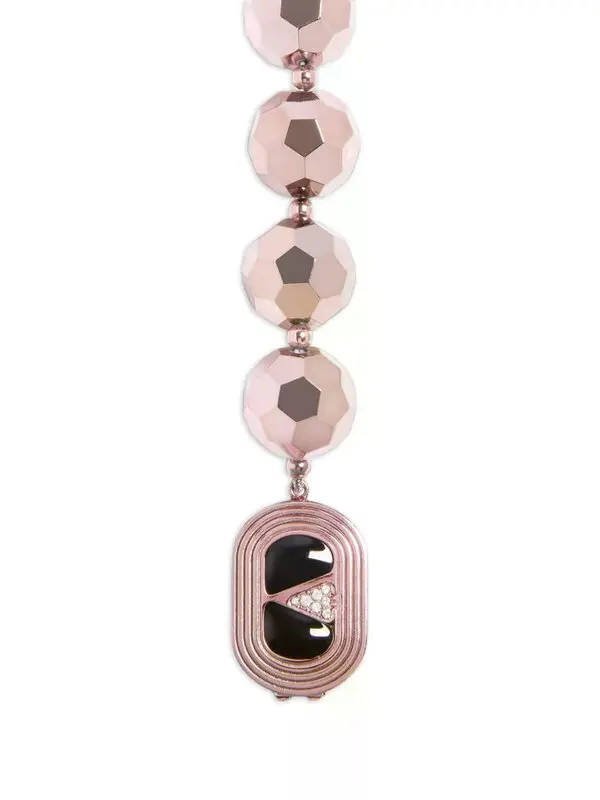 Valentino Garavani Ovalette Necklace In Resin, Enamel, Metal, And Swarovski Crystals
