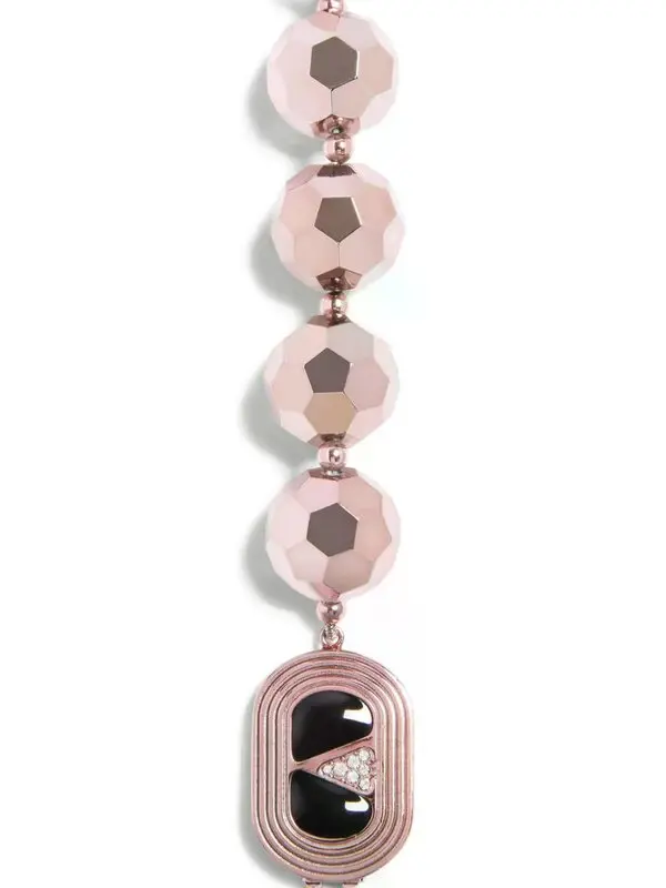 Valentino Garavani Ovalette Necklace In Resin, Enamel, Metal, And Swarovski Crystals