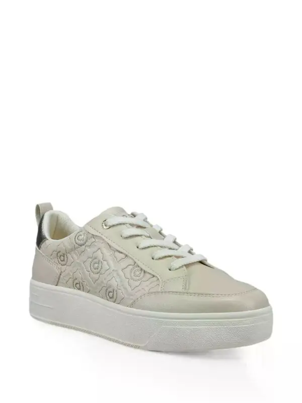 BUGATTI Monogram-embossed Metallic-effect Sneakers