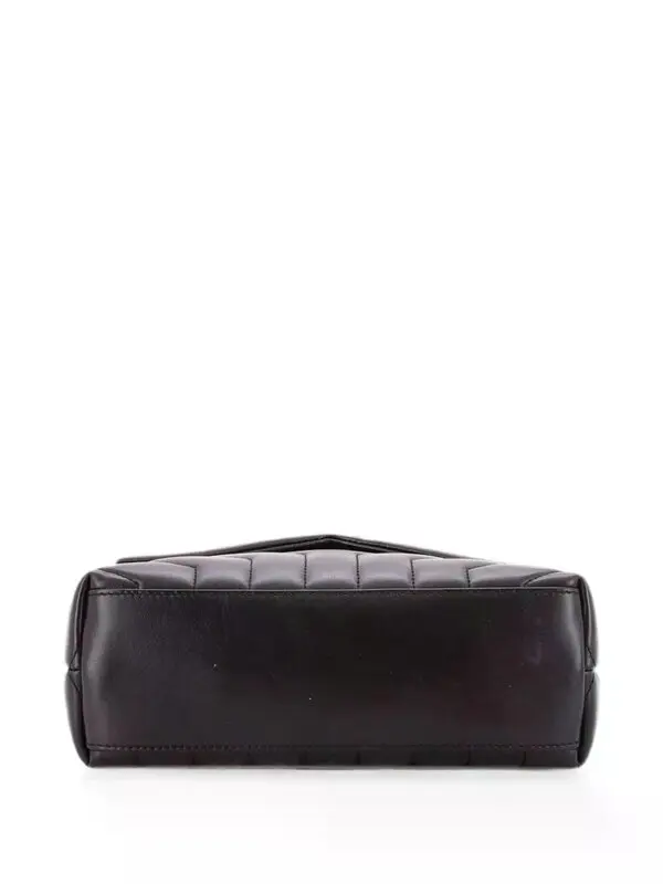 Saint Laurent Loulou Matelassé Chevron Leather Small Shoulder Bag - Black