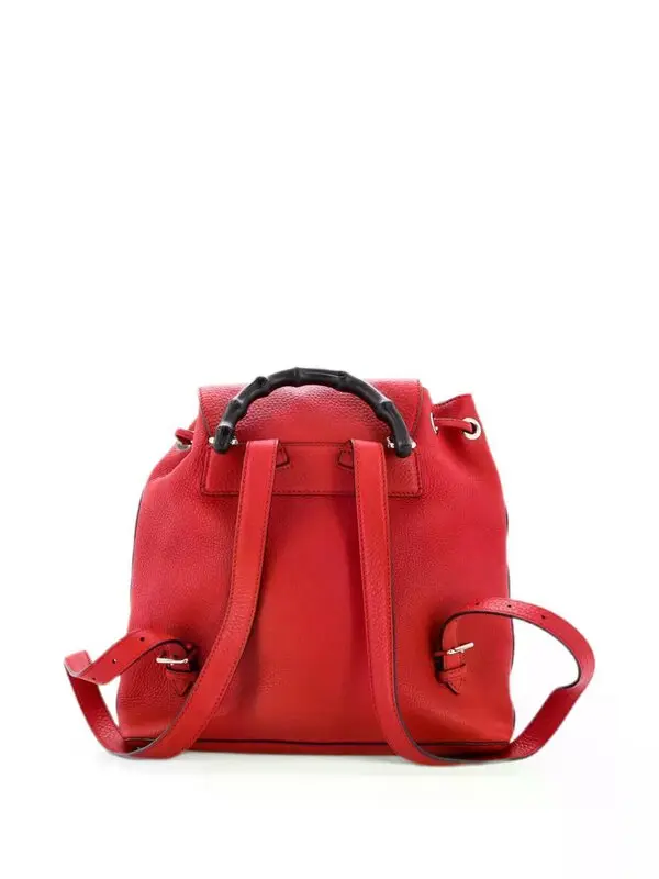 Gucci Bamboo Tassel Leather Medium Backpack