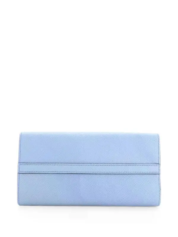 Prada Monochrome Saffiano With City Calf Small Tote Bag - Blue
