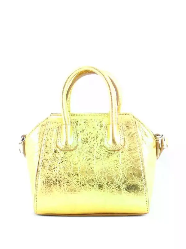 Givenchy Antigona Bag Leather Micro Crossbody Bag - Gold