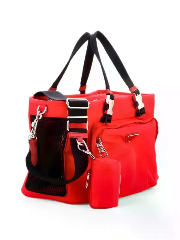 Prada Re-nylon Convertible Pet Carrier Satchel - Black