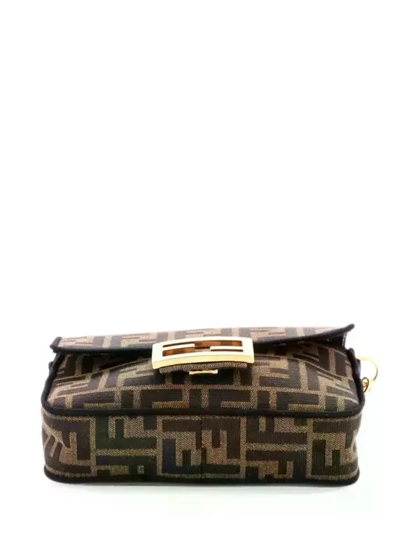 Fendi Baguette Nm Bag Zucca Canvas Mini Crossbody Bag - Brown