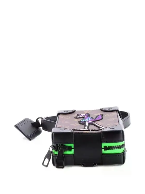 LOUIS VUITTON Soft Trunk Phone Box Monogram Canvas With Friends Patch Crossbody Bag
