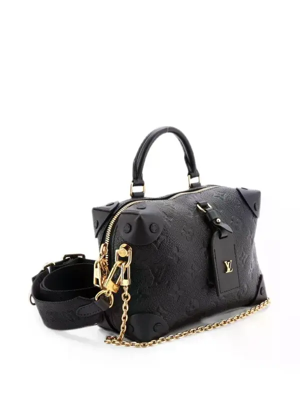 LOUIS VUITTON Petite Malle Souple Handbag In Monogram Empreinte Leather - Black