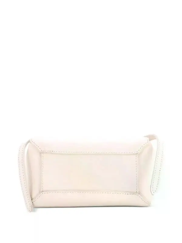 Celine Textured Leather Pico Belt Bag Shoulder Bag - White