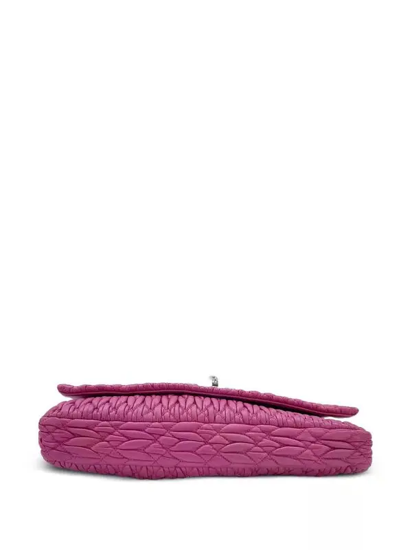 Miu Miu Nappa Crystal Matelassé Shoulder Bag - Pink