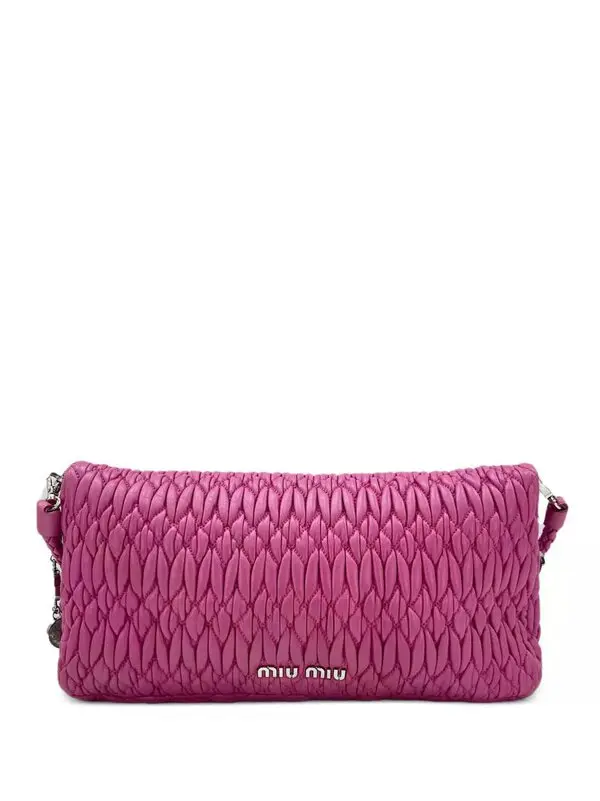 Miu Miu Nappa Crystal Matelassé Shoulder Bag