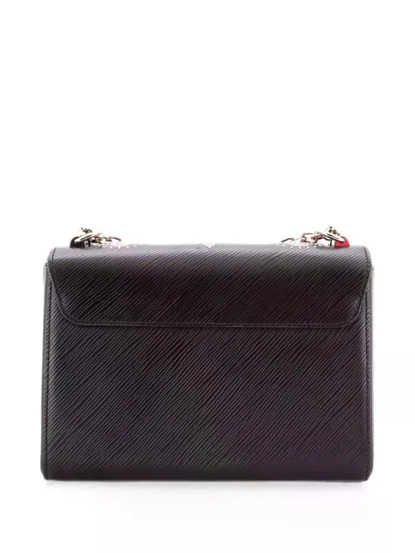 LOUIS VUITTON Twist Handbag Studded Epi Leather Mm Crossbody Bag - Black