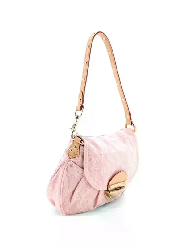 LOUIS VUITTON Sunset Handbag Remix Monogram Denim Clutch Bag