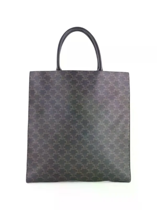 Celine Vertical Cabas Triomphe Coated Canvas Large Tote Bag